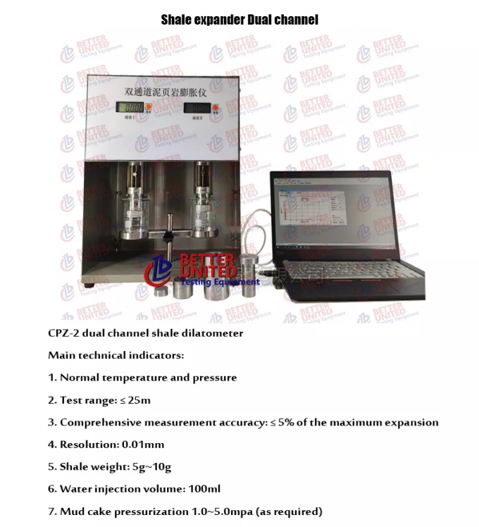 HTHP Drilling Fluids Testing Equipment Double Channel Shale Expander ...
