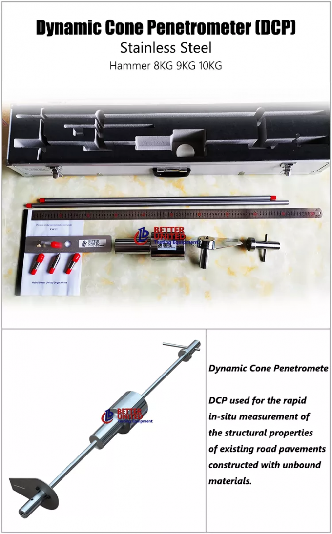8KG 9kg 10kg Automatic Dynamic Cone Penetrometer SPT Soil Penetration ...